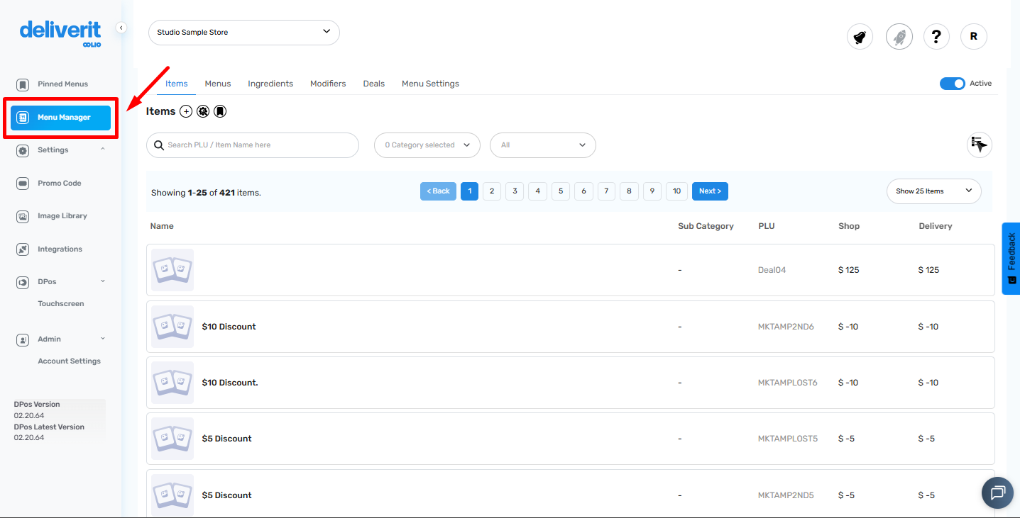 How to Update Catering Menu Prices on Deliverit Studio